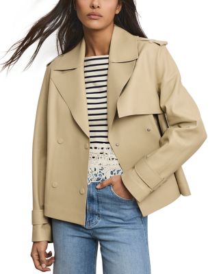 Click here for Veronica Beard Heathcliff Cropped Leather Trench J... prices
