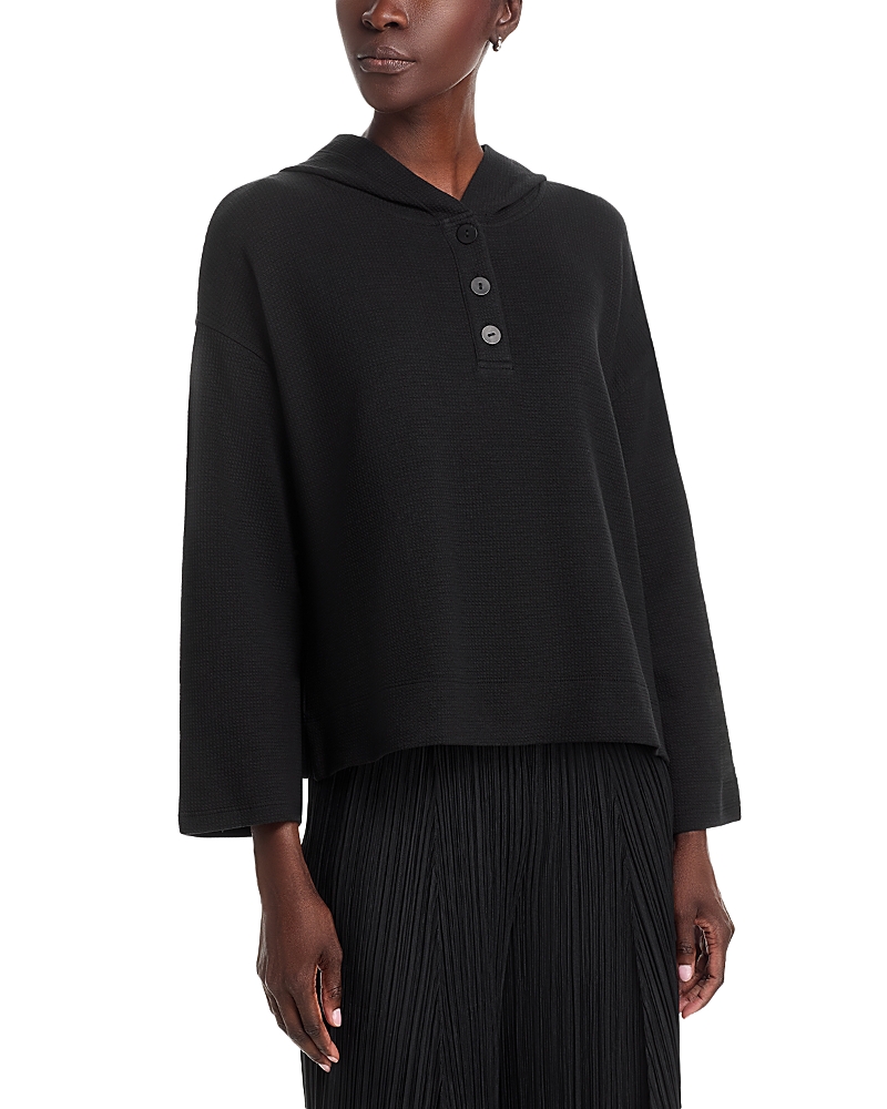Click here for Eileen Fisher Waffle Double Knit Hooded Top prices