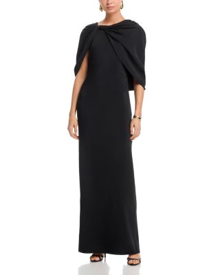 Click here for Oscar de la Renta Draped Sleeve Cady Column Gown prices