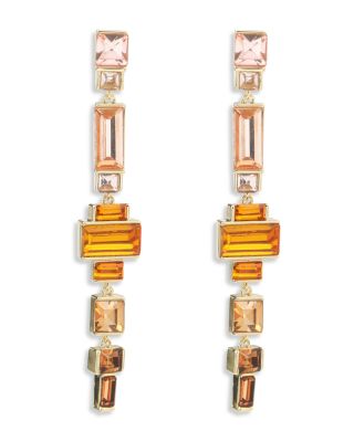 Click here for Aqua Cubic Zirconia Geometric Linear Drop Earrings... prices