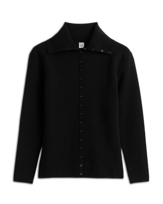Click here for Toteme Fitted Polo Cardigan Sweater prices