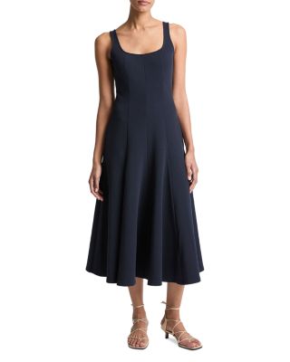 Click here for Vince Square Neck Seamed Dress prices