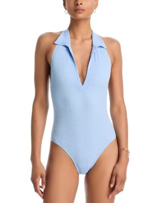 Click here for Lisa Marie Fernandez Polo Maillot Collared Swimsui... prices