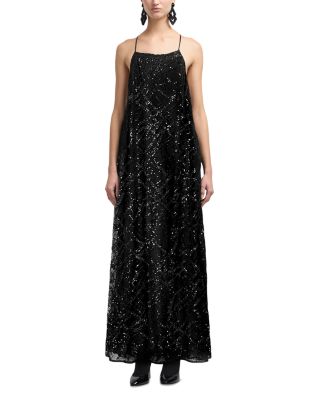 Click here for Emporio Armani Tulle Maxi Dress with Allover Sequi... prices