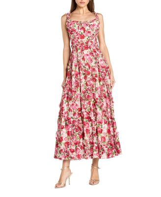 Click here for Mac Duggal Ruffle Floral Sweetheart Neck Gown prices