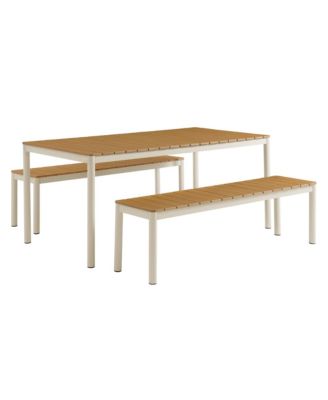 Click here for Modway Finn Outdoor Patio Aluminum Faux Wood Dinin... prices