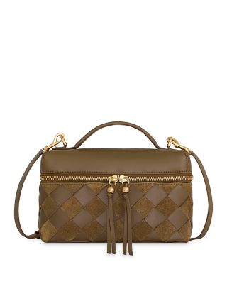 Click here for Rebecca Minkoff Frankie Small Woven Leather Train... prices