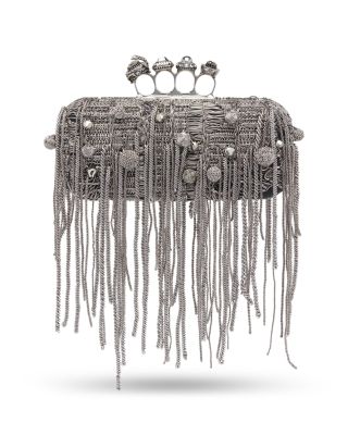 Click here for McQueen Chainmail Embroidery Clutch prices