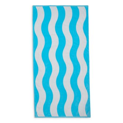 Click here for Aqua Wave Stripe Beach Towel - Exclusive prices