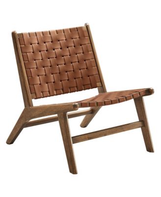 Click here for Modway Saoirse Leather Wood Accent Lounge Chair prices