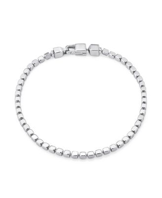 Click here for Oradina Sterling Silver Cube Link Bracelet prices