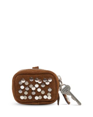 Click here for Acne Studios Camero Clip Rivets Suede Coin Pouch prices