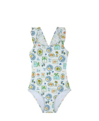 Click here for Gottex Kids Girls Capri Vibes Square Neck Ruffle O... prices