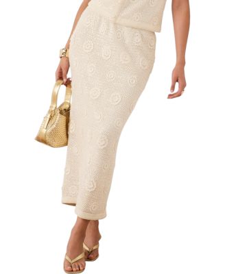 Click here for Mint Velvet Womens Sequin Floral Crochet Midi Skir... prices