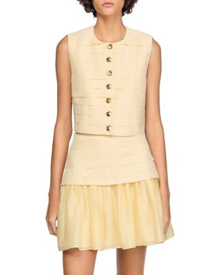 Click here for Sandro Pleated Crop Top prices