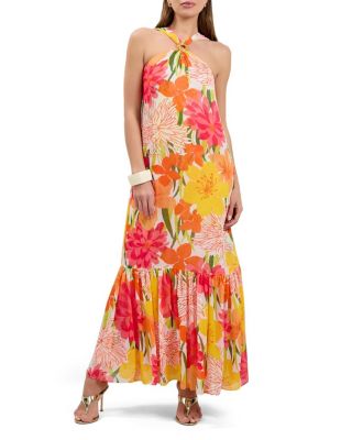 Click here for Trina Turk Navigli Twist-Front Maxi Dress prices