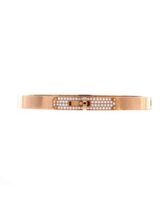 Click here for Pre-Owned HERMES Small Kelly Bracelet 18K Rose Gol... prices