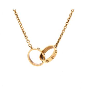 Click here for Pre-Owned Cartier Love Interlocking Necklace 18K G... prices