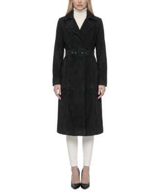 Click here for Gorski Metis Suede Belted Trench Coat prices