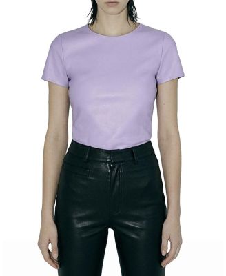 Click here for As by Df Brando Stretch Leather Tee prices