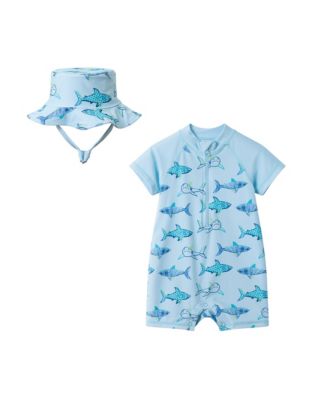 Click here for Andy & Evan Boys Gator Long Sleeve Swim Romper wit... prices