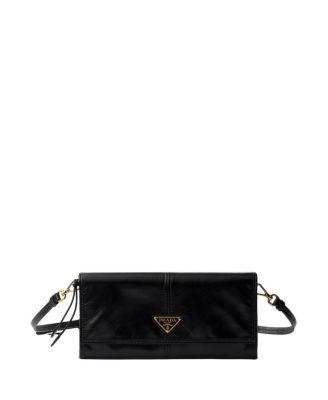 Click here for Prada Leather Wallet With Shoulder Strap prices