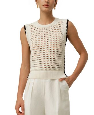 Click here for Lilysilk Toscana Pointelle Embroidered Vest prices