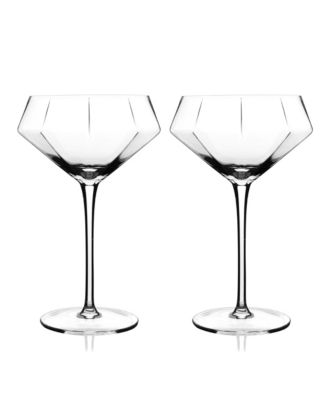 Click here for Viski Seneca Crystal Diamond Martini Glasses  Set... prices
