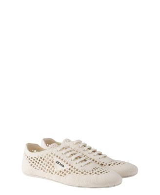 Click here for Prada Womens Collapse Crochet Laced Sneakers prices