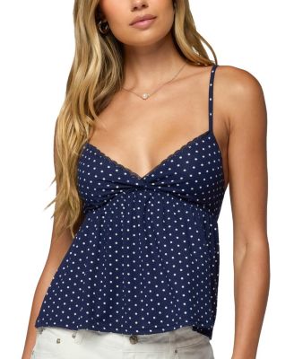 Click here for Edikted Belen Polka Dot Lacey Babydoll Top prices