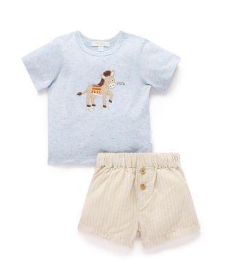Click here for Purebaby Boys Linen Blend Short and Tee Set - Baby prices