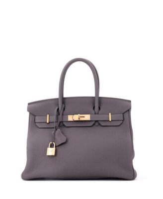 Click here for Pre-Owned HERMES Birkin 30 Handbag Grey Togo with... prices