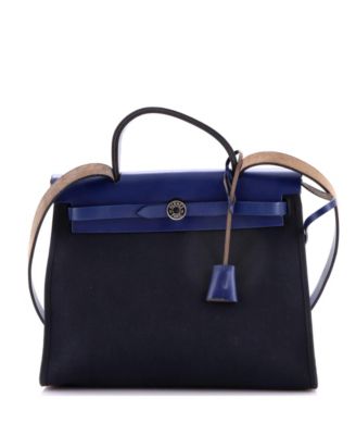 Click here for Pre-Owned HERMES 31 Herbag Zip Leather and Toile prices