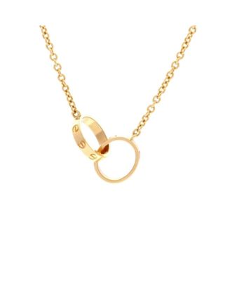 Click here for Pre-Owned Cartier Love Interlocking Necklace 18K G... prices