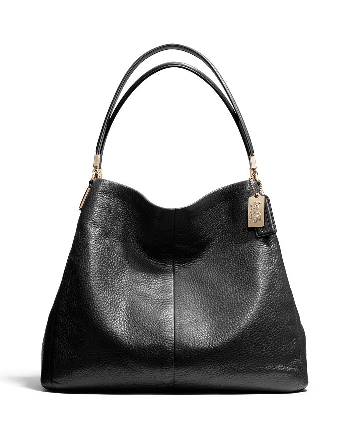 COACH Madison Pebbled Leather Small Phoebe Shoulder Bag | Bloomingdale's