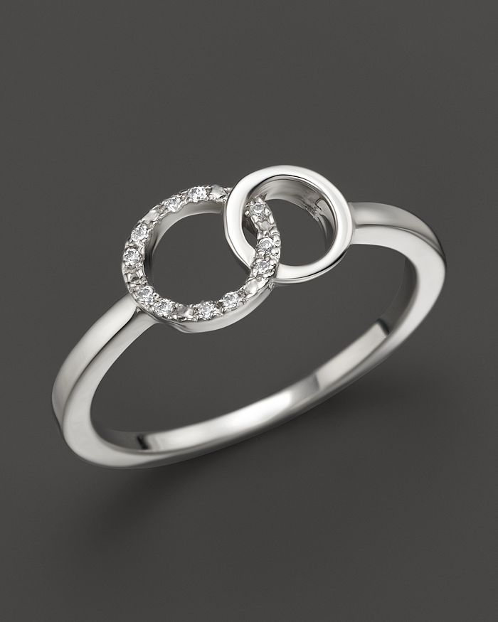 Bloomingdale's Fine Collection Diamond Interlocking Circle Ring in 14K ...