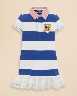 Ralph Lauren Striped Rugby Dress - Sizes 2-6X | Bloomingdale's