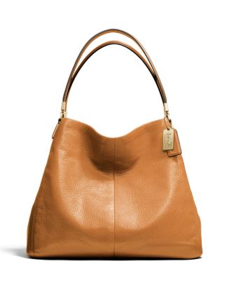 COACH Madison Pebbled Leather Small Phoebe Shoulder Bag | Bloomingdale's