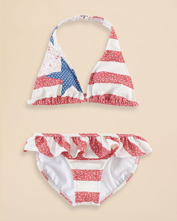 Ralph Lauren Girls' Flag 2-Piece Swimsuit - Sizes 2T-4T | Bloomingdale's