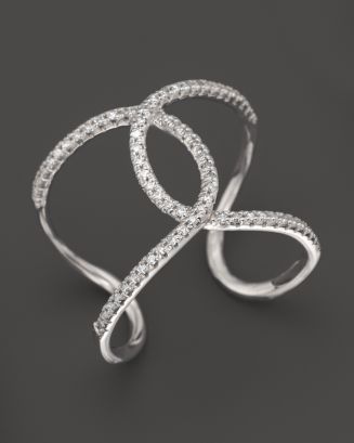 Bloomingdale's KC Designs Diamond Interlocking Ring in 14K White Gold ...