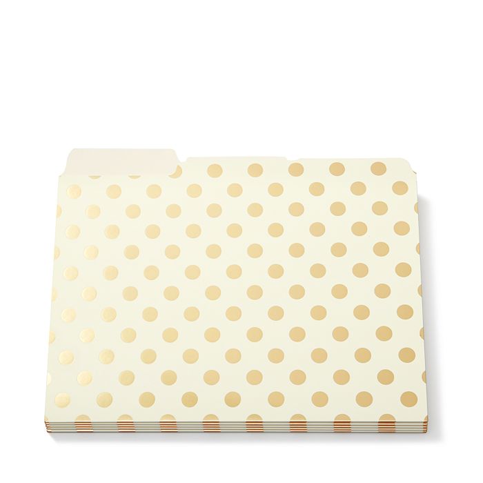 kate spade new york Gold Dots File Folders, Set of 6 | Bloomingdale's