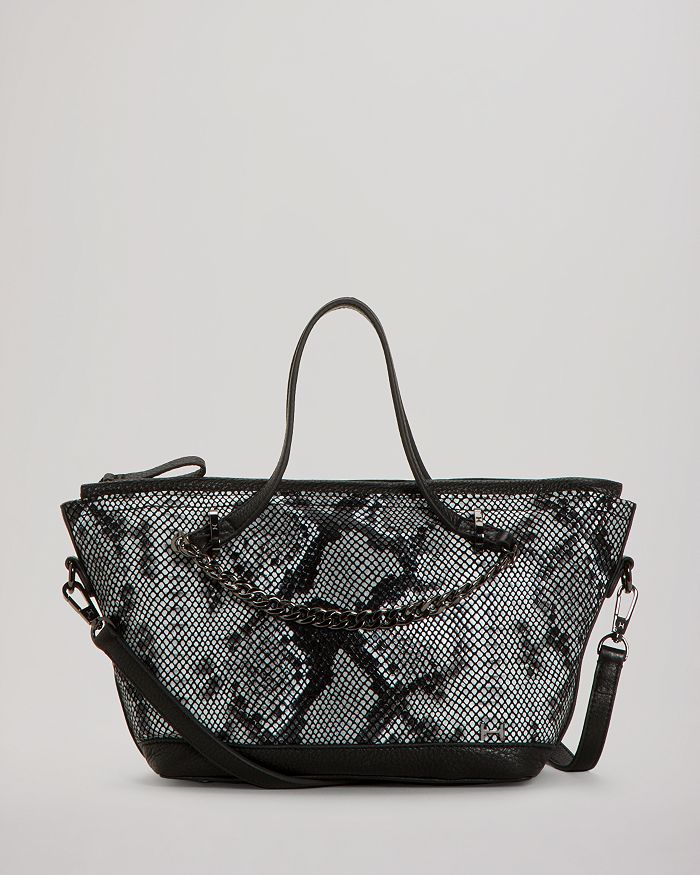 HALSTON HERITAGE HALSTON Satchel - Small Chain Handle Embossed ...