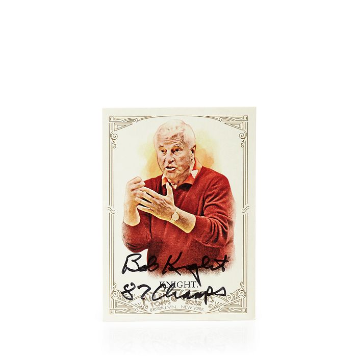 Steiner Sports Bob Knight Signed 2012 "87 Champs" Topps Card ...