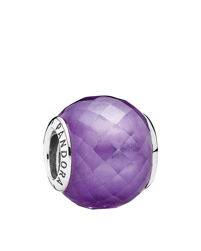 Pandora Charm - Sterling Silver & Cubic Zirconia Purple Petite Facets ...
