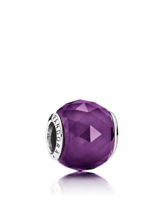 Pandora Charm - Sterling Silver & Crystal Royal Purple Geometric Facets ...