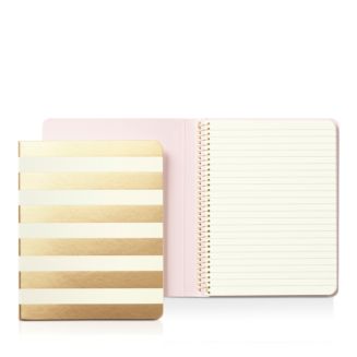 kate spade new york Spiral Notebook, Gold Stripe | Bloomingdale's