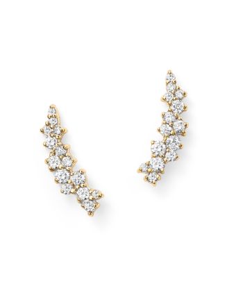 Bloomingdale's Fine Collection Small Diamond Scatter Ear Climbers in ...