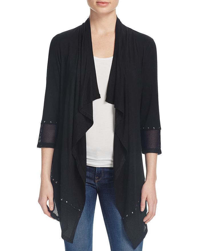 Milano Essentials by Stud Mesh Trim Open Cardigan - Compare at $66 ...