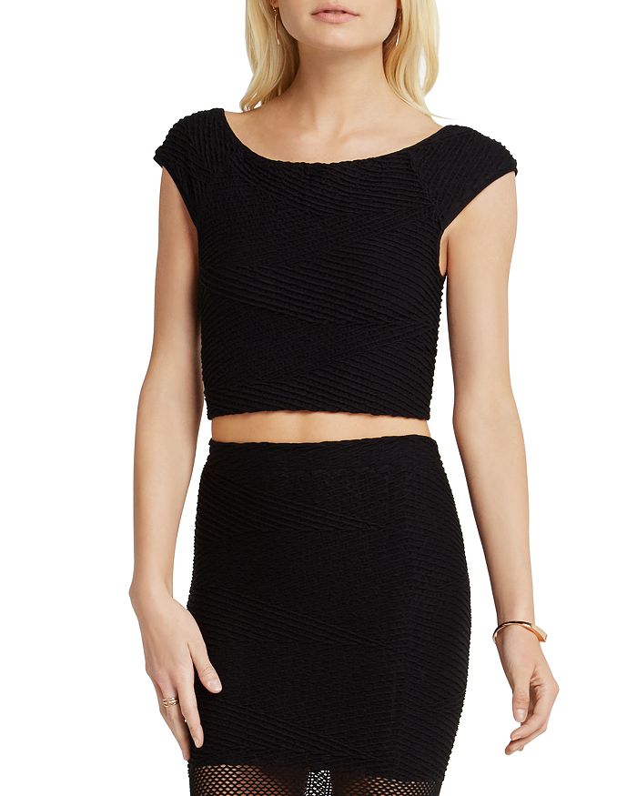 BCBGeneration Seamless Ribbed Crop Top | Bloomingdale's