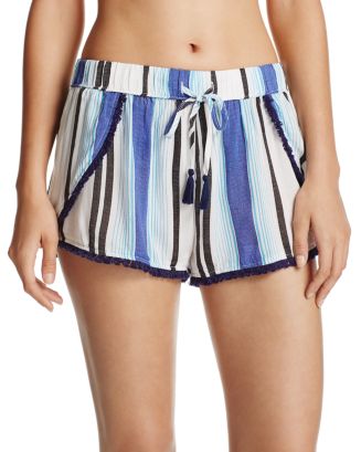 Surf Gypsy Stripe Split Leg Cover-Up Shorts | Bloomingdale's